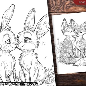 Animal Love Coloring Pages for Adults and for Kids Coloring Pages ...