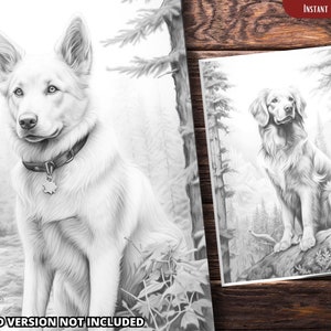 Dogs Coloring Pages for Adults and for Kids for Relax and Stress Relief ...