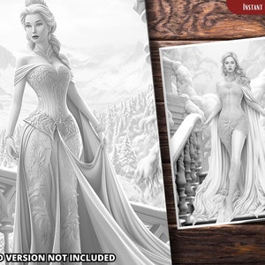 Snow Queen 1 Coloring Pages for Adults and for Kids for Relax and ...