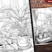 House Plants Coloring Pages for Adults and for Kids, Grayscale Coloring ...