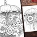 Umbrella With Flowers Coloring Pages for Adults and for Kids Grayscale ...