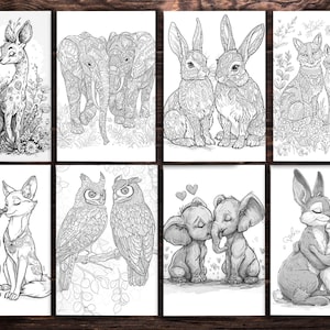 Animal Love Coloring Pages for Adults and for Kids Coloring Pages ...