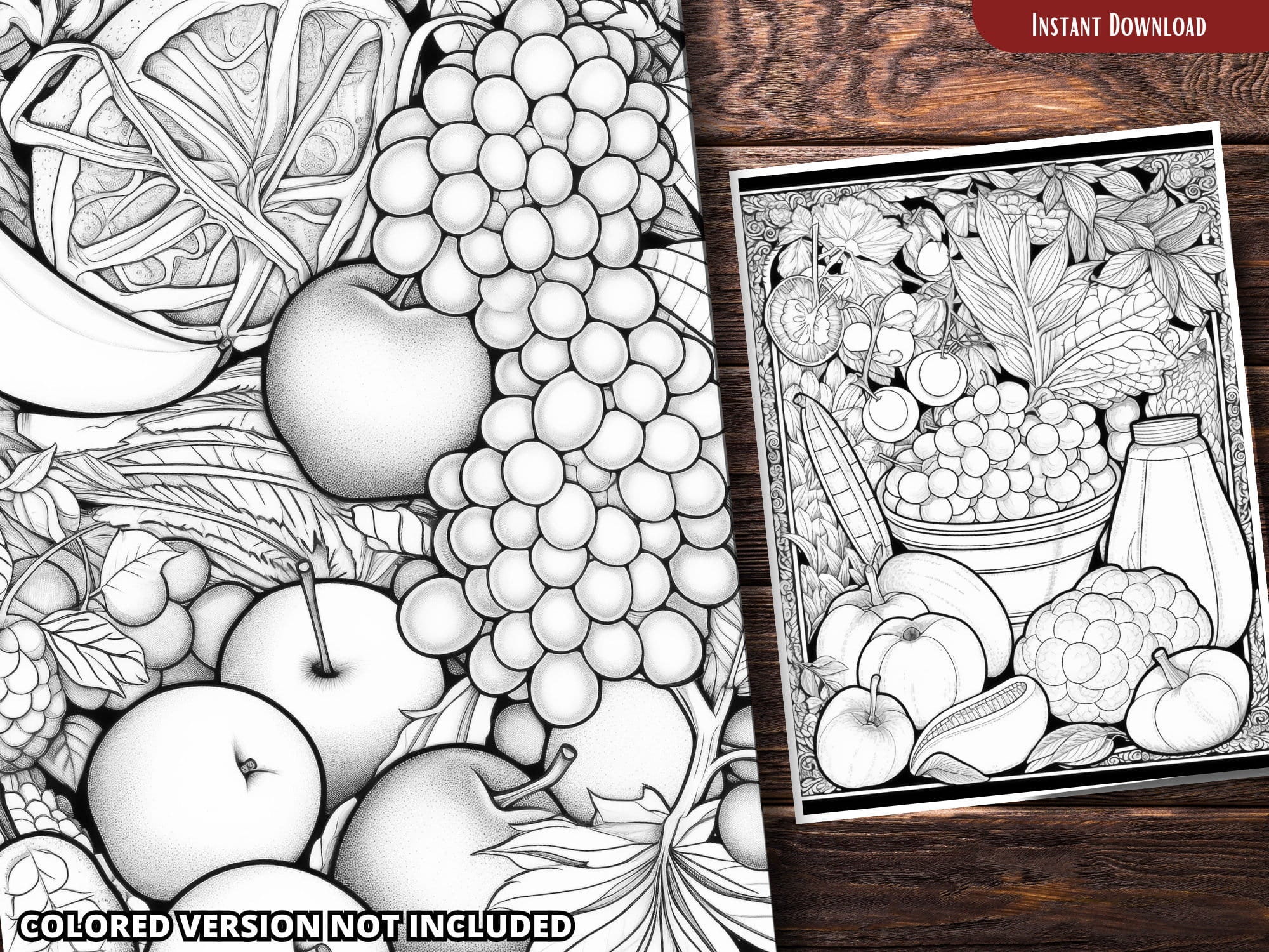 Vegetable Stained Glass Coloring Pages for Adults and for Kids for ...