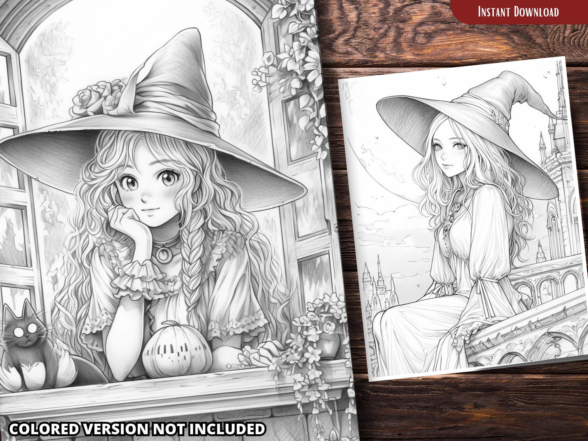 Beautiful Witch Coloring Pages for Adults and for Kids Coloring Pages ...