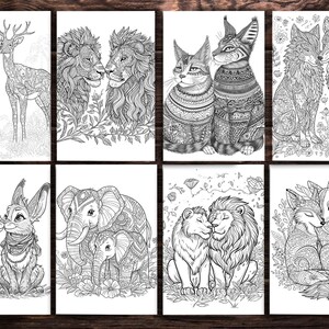 Animal Love Coloring Pages for Adults and for Kids Coloring Pages ...