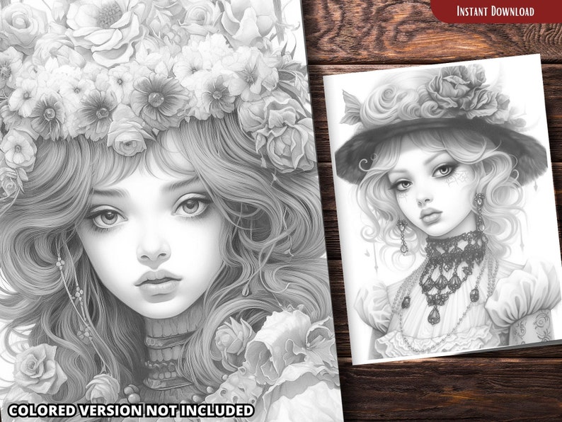 Gothic Girl Coloring Pages for Adults and for Kids Coloring Pages ...