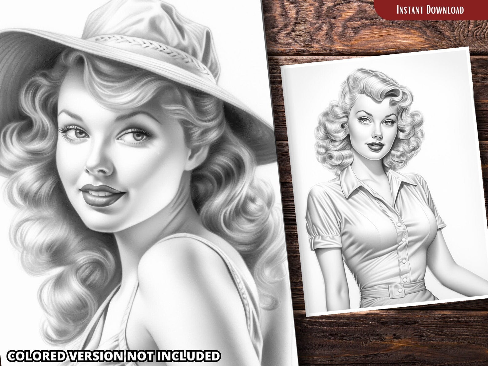 Pretty Girls Coloring Pages for Adults and for Kids for Relax and ...