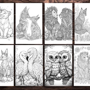 Animal Love Coloring Pages for Adults and for Kids Coloring Pages ...