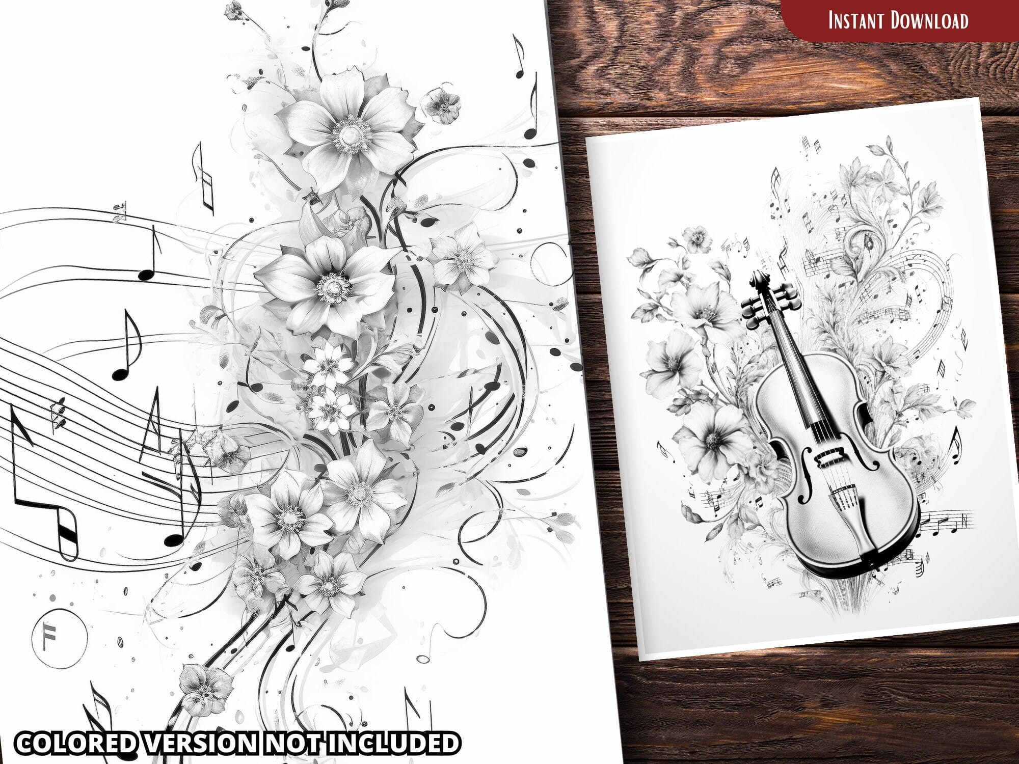 Music Chill Coloring Pages for Adults and for Kids for Relax and Stress ...