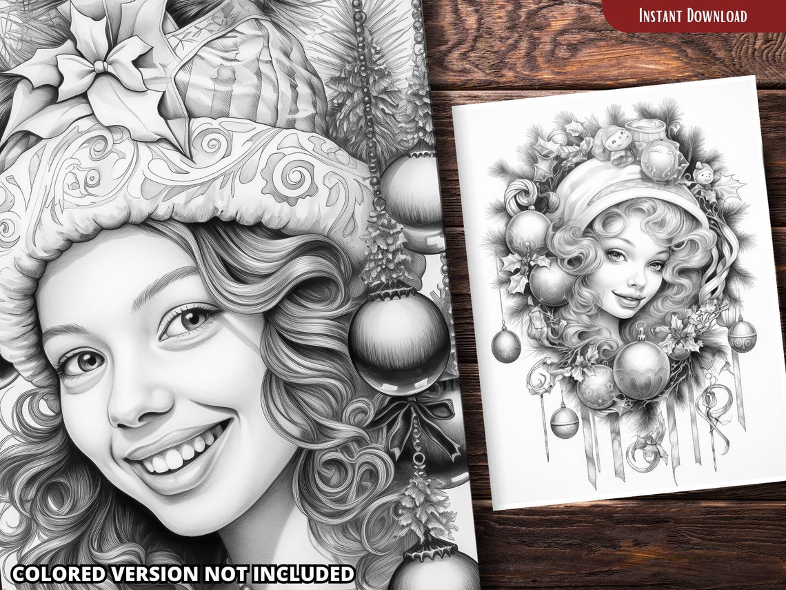Happy Mrs Clouse Coloring Pages for Adults and for Kids for Relax and ...