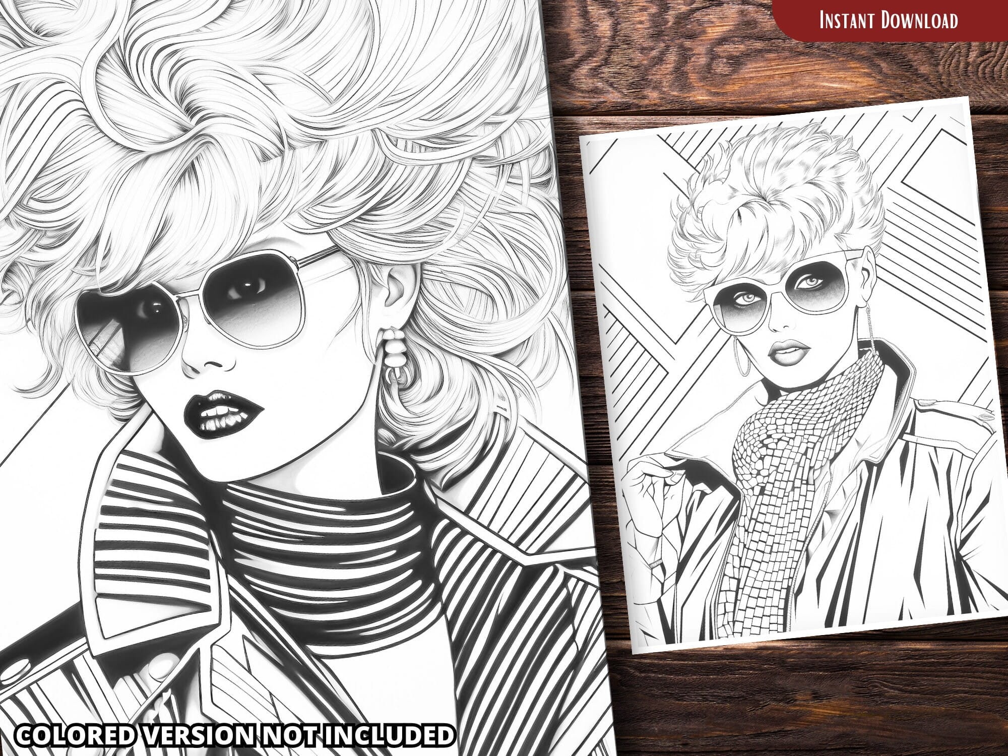 Pop Star From the Eighties Coloring Pages for Adults and for Kids for ...