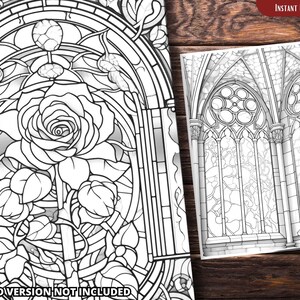 Stained Glass Collection Coloring Pages for Adults and for Kids ...