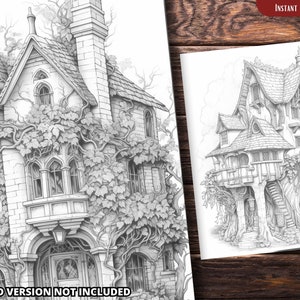 Magician's House Coloring Pages for Adults and for Kids for Relax and ...
