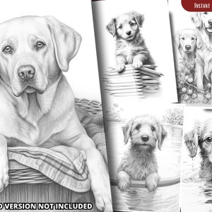 Dogs Coloring Pages for Adults and for Kids for Relax and Stress Relief ...
