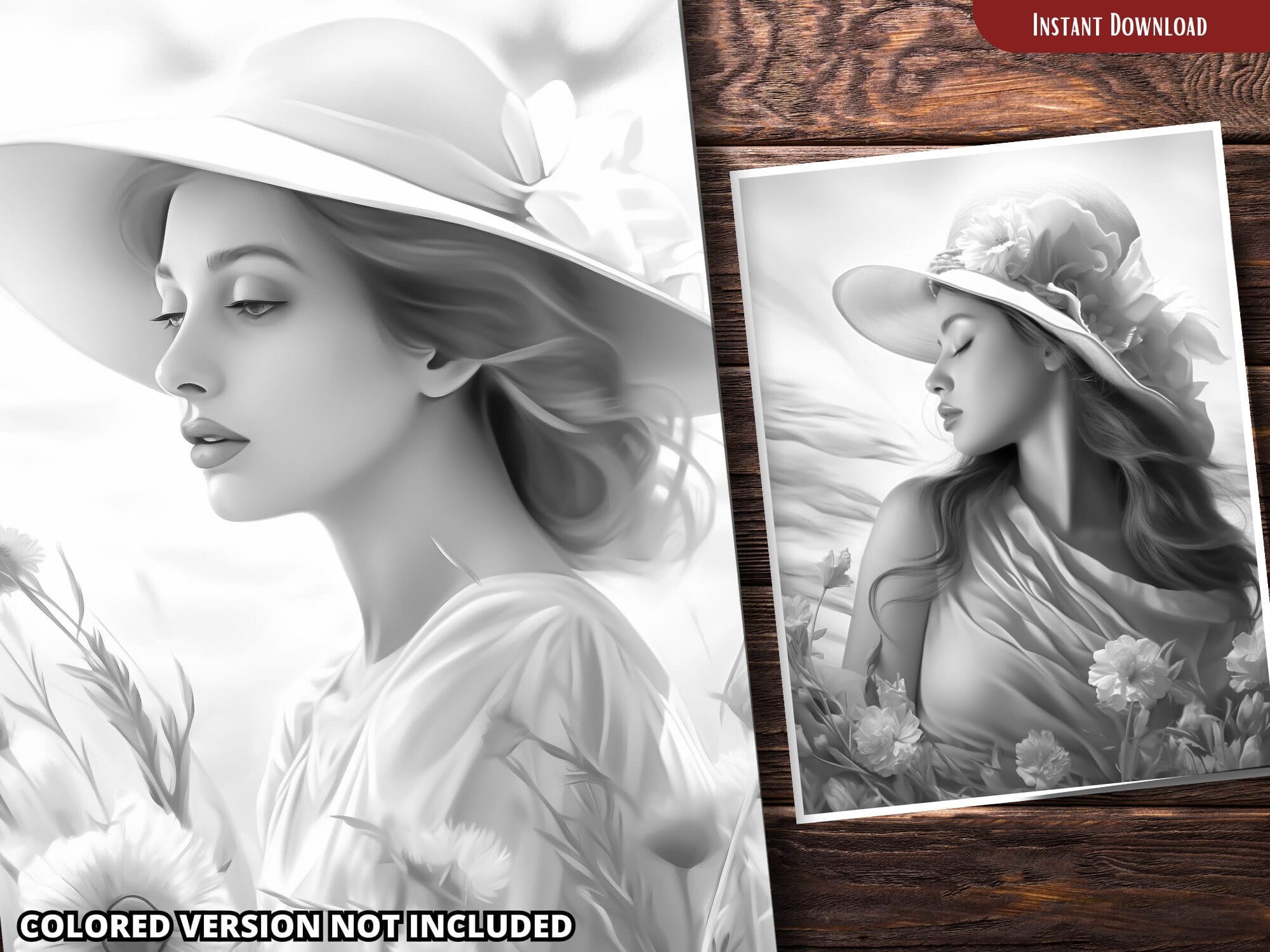 Romantic Fields Coloring Pages for Adults and for Kids for Relax and ...