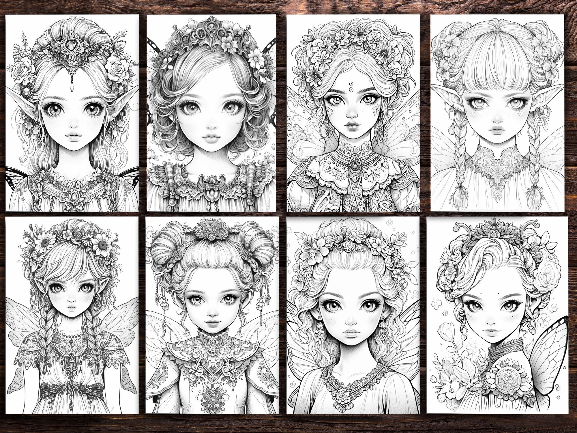 Butterfly Fairy, Coloring Pages for Adults and for Kids for Relax and ...