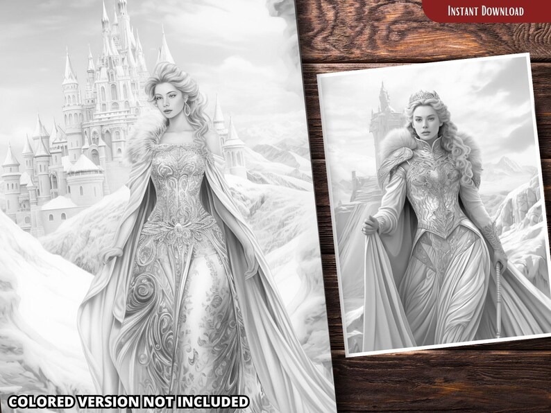 Snow Queen 1 Coloring Pages for Adults and for Kids for Relax and ...