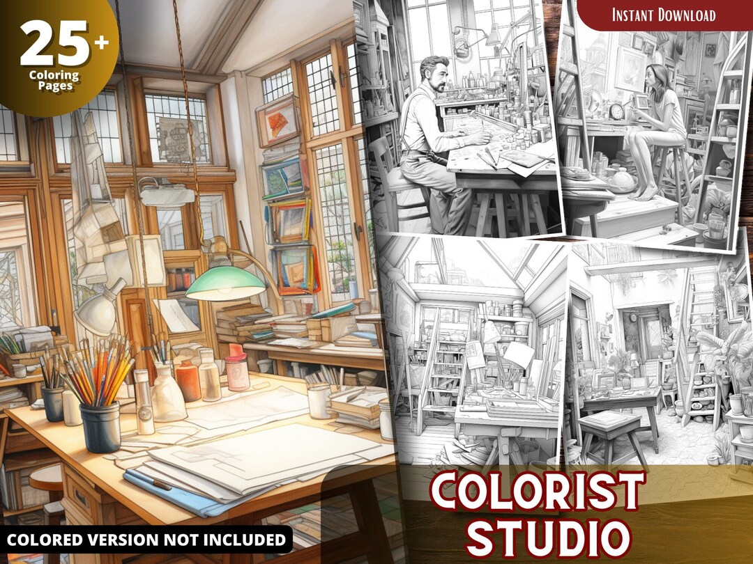 Colorist Studio Coloring Pages for Adults and for Kids for Relax and ...
