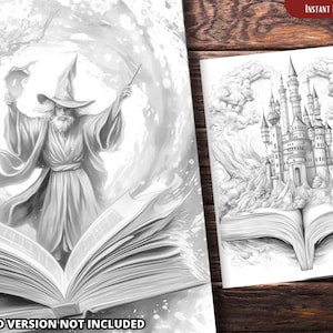 Magic Book Coloring Pages for Adults and for Kids Coloring Pages ...