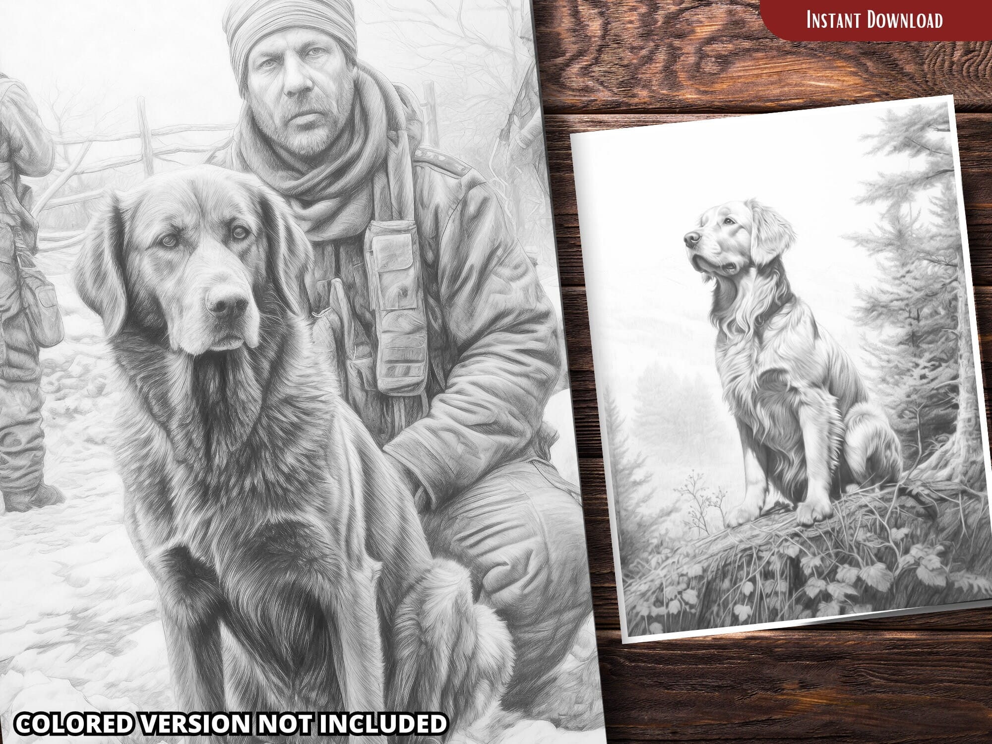 Dogs Coloring Pages for Adults and for Kids for Relax and Stress Relief ...