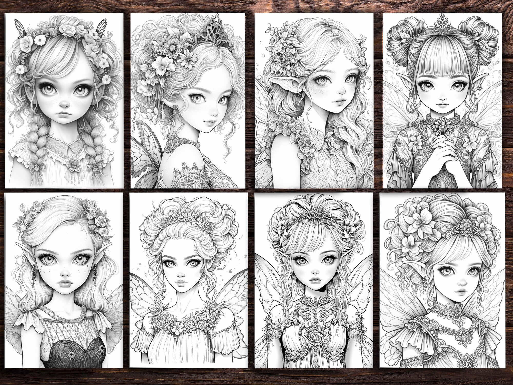 Butterfly Fairy, Coloring Pages for Adults and for Kids for Relax and ...