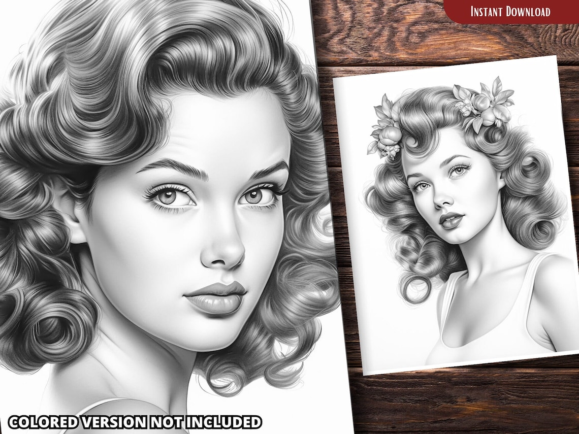 Pretty Girls Coloring Pages for Adults and for Kids for Relax and ...
