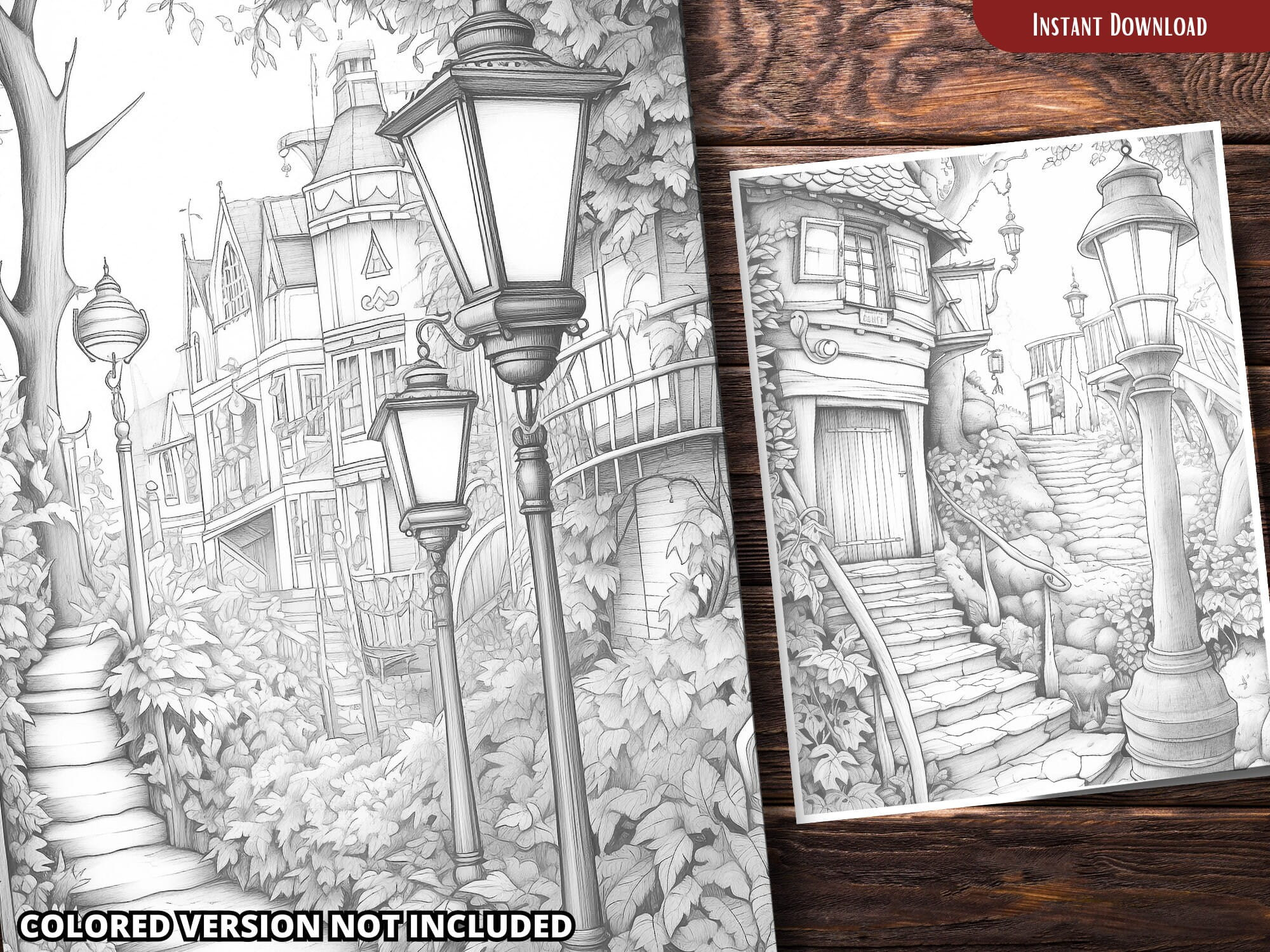 Lantern Pathways Coloring Pages for Adults and for Kids for Relax and ...