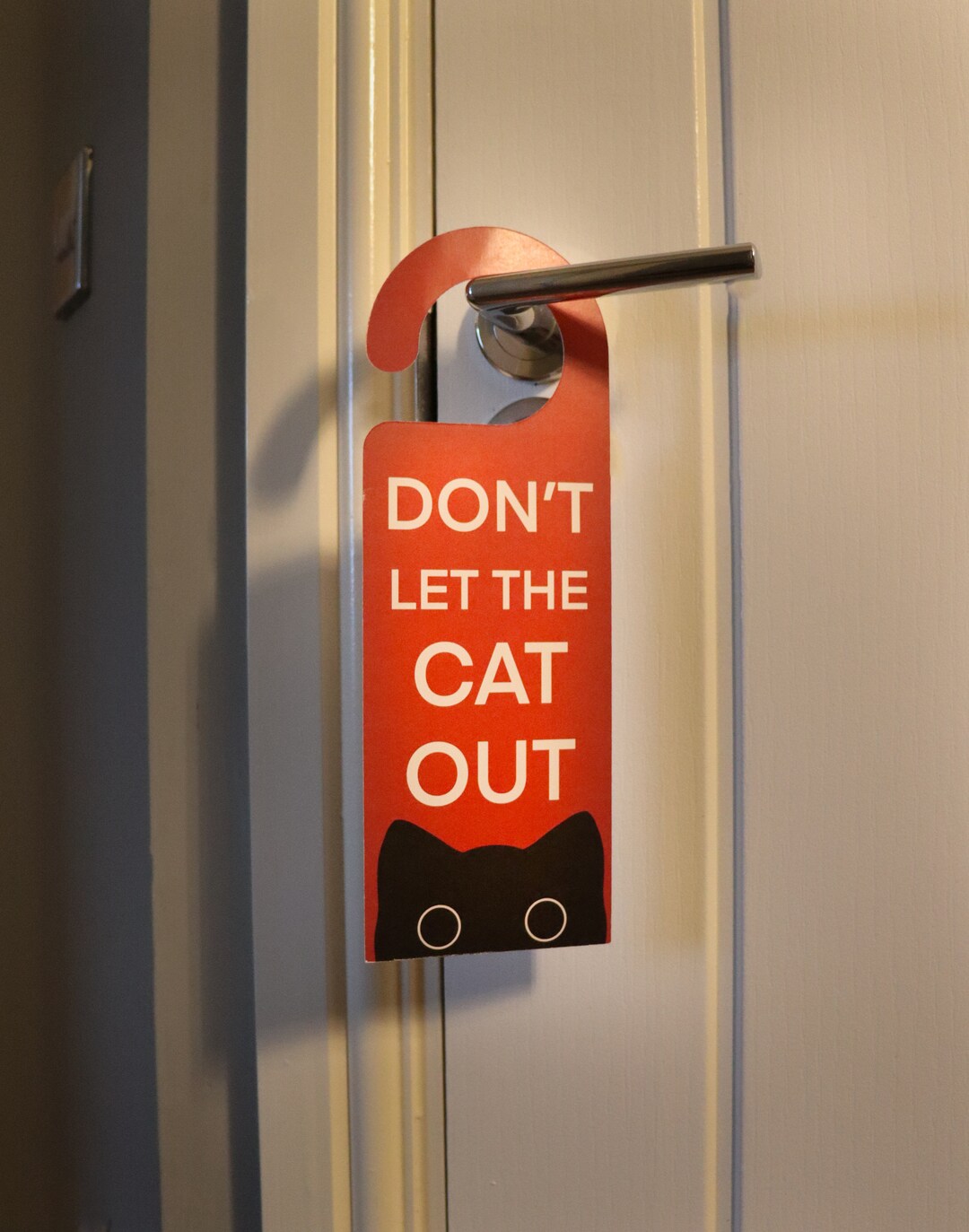 DON'T Let the Cat OUT or Don't Let the Cat IN Recycled Reversible Paper ...