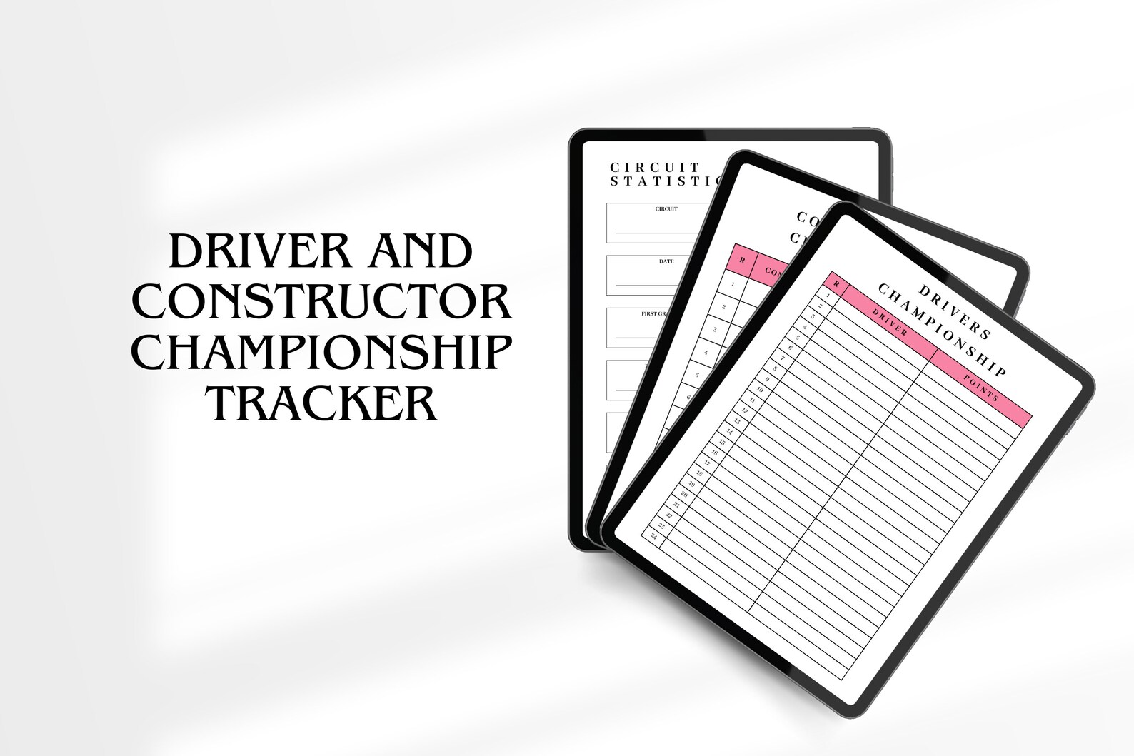 FORMULA 1 Tracker Pink Aesthetic Digital Race Journal Weekly F1 Planner ...