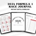 FORMULA 1 Tracker Pink Aesthetic Digital Race Journal Weekly F1 Planner ...