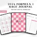 FORMULA 1 Tracker Pink Aesthetic Digital Race Journal Weekly F1 Planner ...