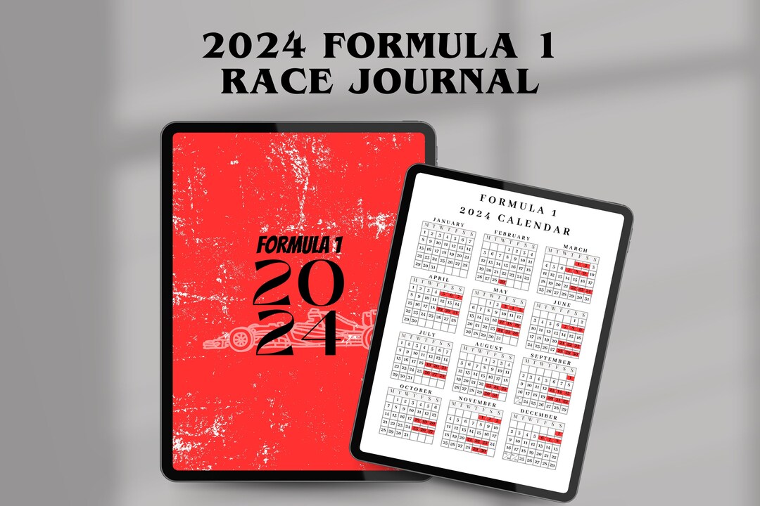 Formula 1 Planner, Digital F1 Journal, 2024 Weekly Formula 1 Planner ...