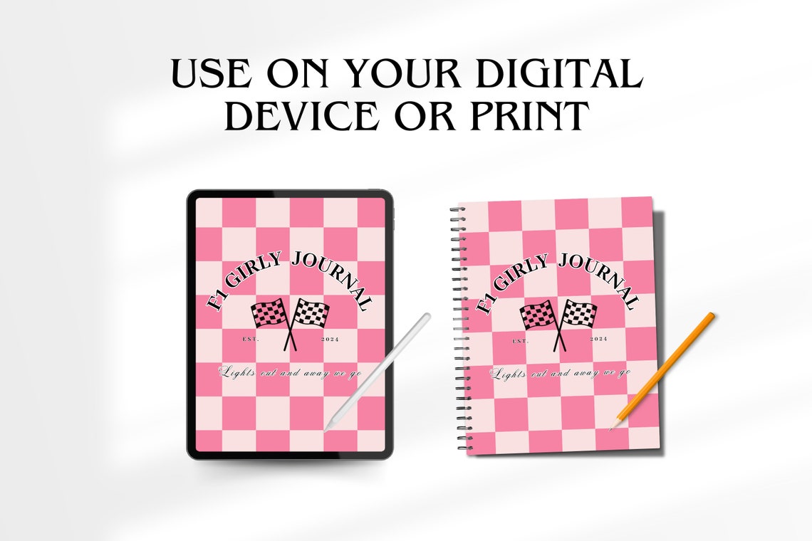 FORMULA 1 Tracker Pink Aesthetic Digital Race Journal Weekly F1 Planner ...