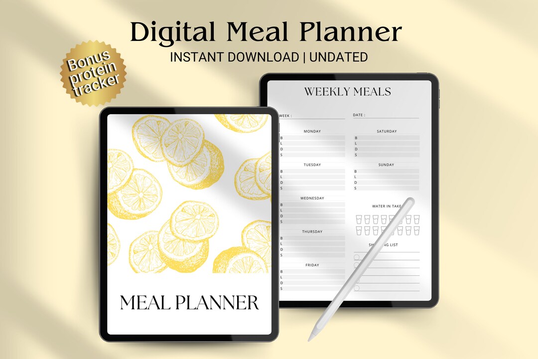 Digital Meal Planner, Meal Prep Templates, Healthy Meal Plan, Goodnotes ...