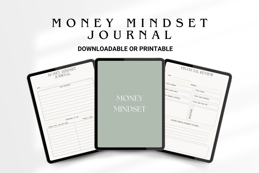 2025 Money Mindset Journal for Personal Growth Money Workbook Template ...