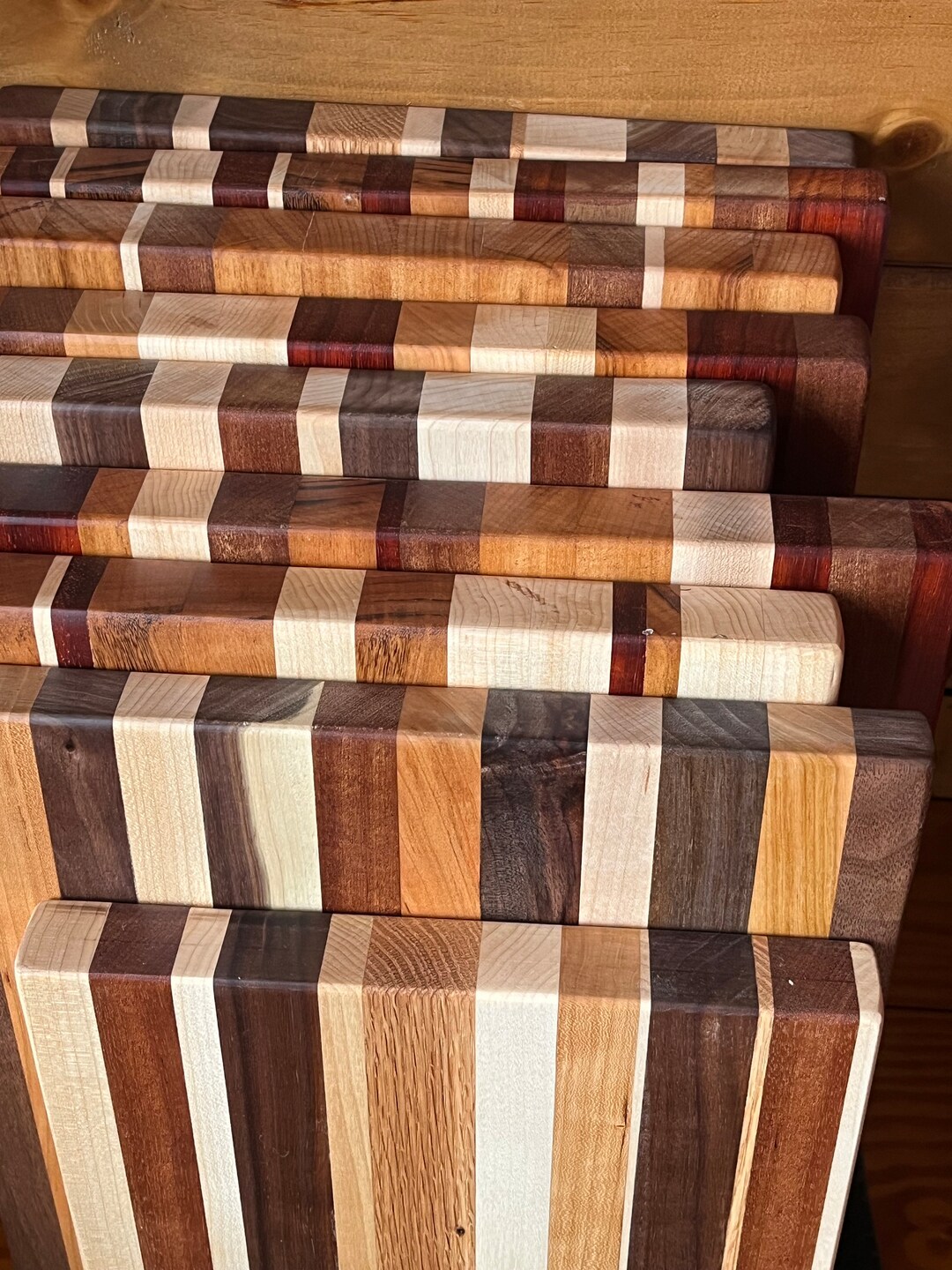 Edge Grain Hardwood Cutting Board - Etsy