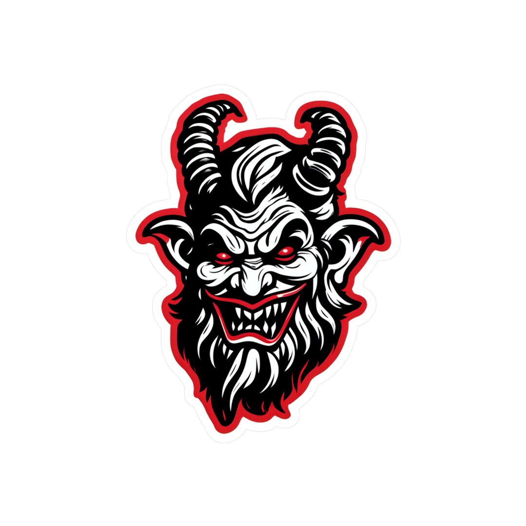 Krampus Sticker, Demon Sticker - Krampusnacht Sticker, Devil, Folklore ...
