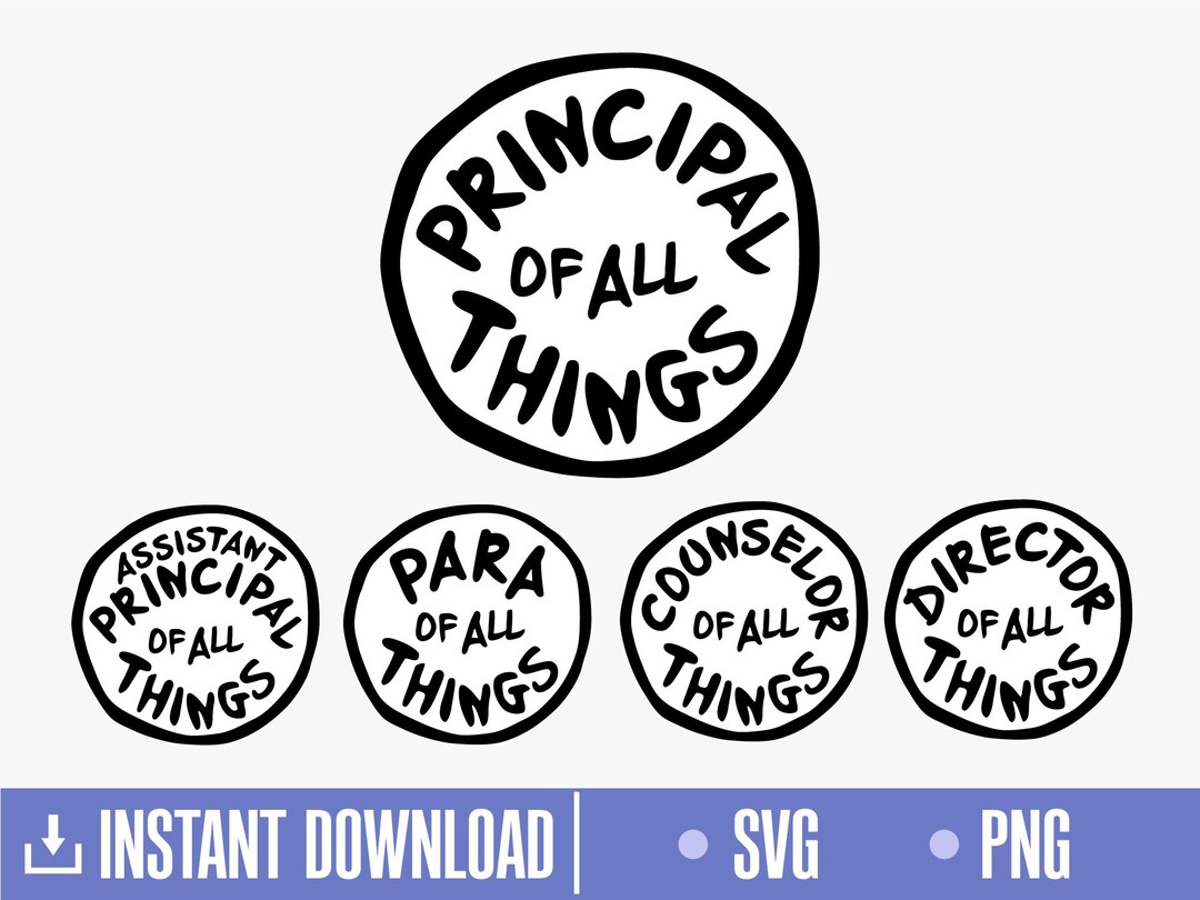 Principal of All Things Svg, Things Layered, Svg, Cut Files for Cricut ...