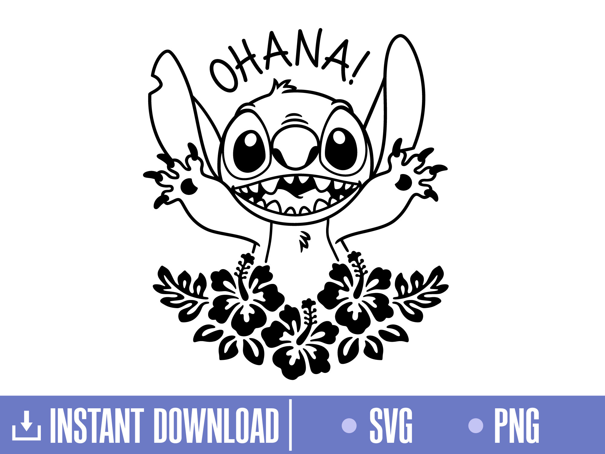 Stitch SVG, Ohana Means Family, Cut File Svg, Dxf, Cut Files for Cricut ...