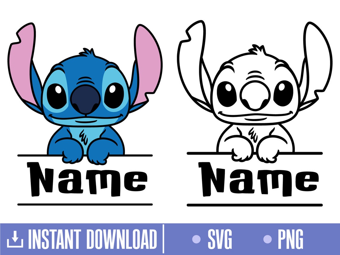 Stitch Svg, Stitch Peeking SVG, Stitch Layered Svg, Cut files for ...