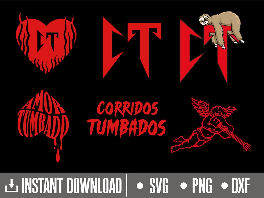 Corazon Tumbado, Corridos Tumbados SVG, CT Svg, Amor Tumbado Png, Svg ...