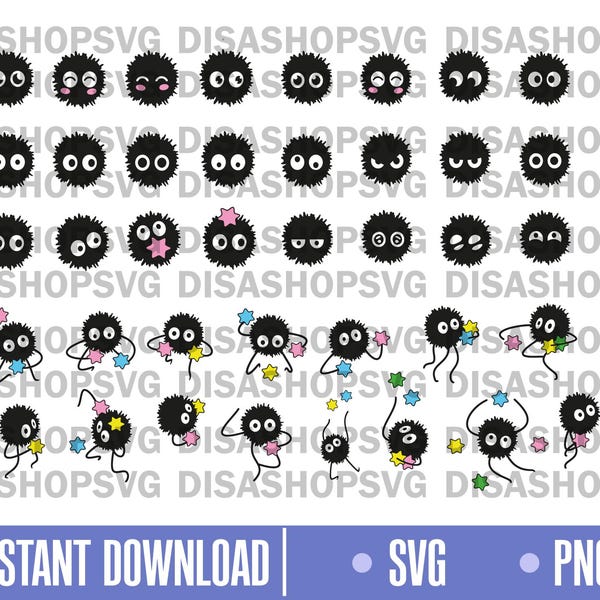 Soot Sprite Svg and Png - Etsy