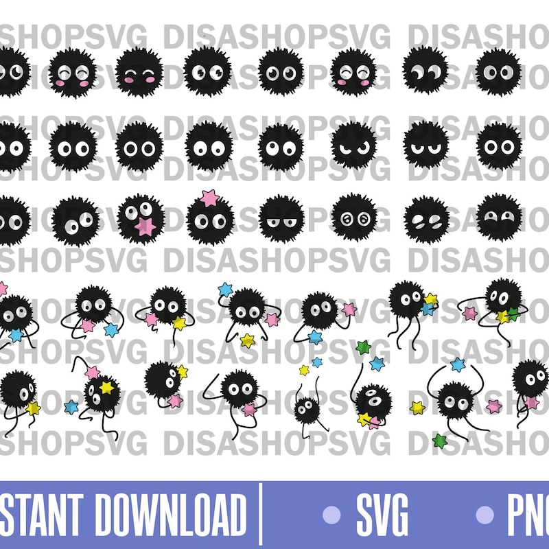 Soot Sprite Svg and Png - Etsy
