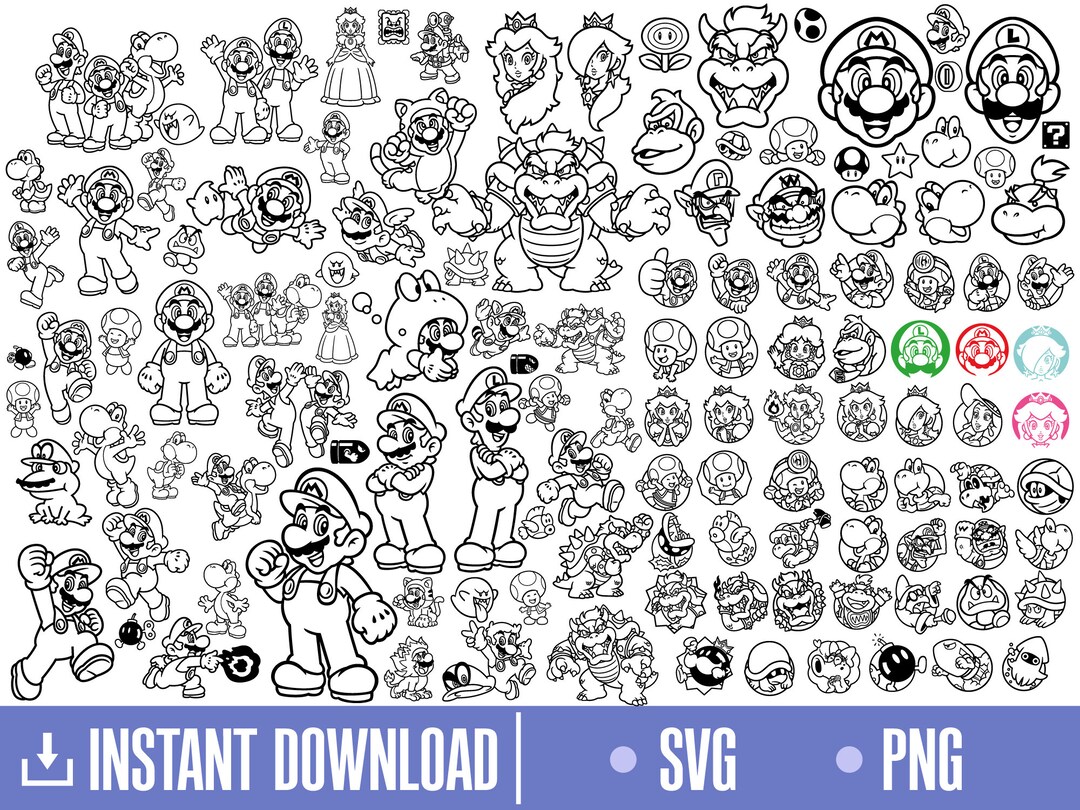 Game Circular Svg, Characters Outline Svg, Ready to Cut Svg, Cut Files ...