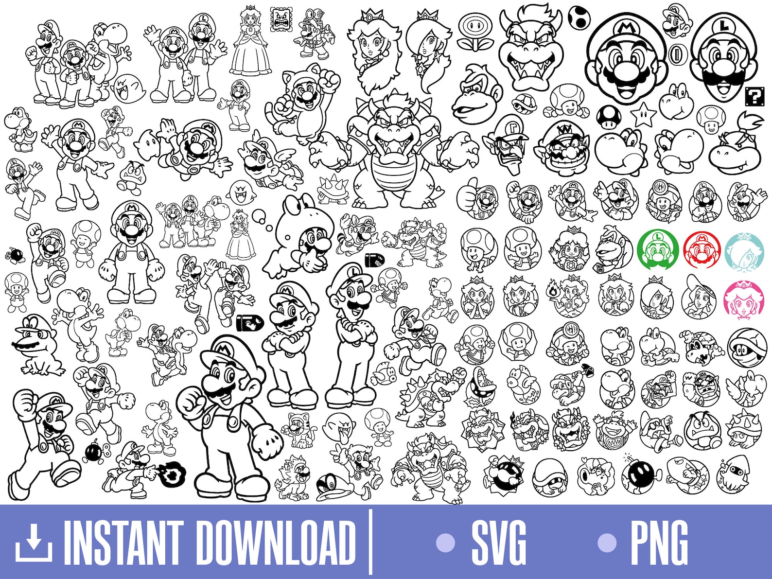 Game Circular Svg, Characters Outline Svg, Ready to Cut Svg, Cut Files ...