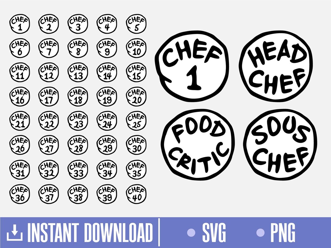 Chef 1 Svg, Sous Chef Svg, Head Chef, Things Layered, Svg, Cut Files ...