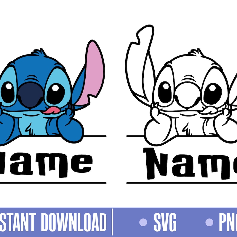 Stitch Silhouette Svg - Etsy