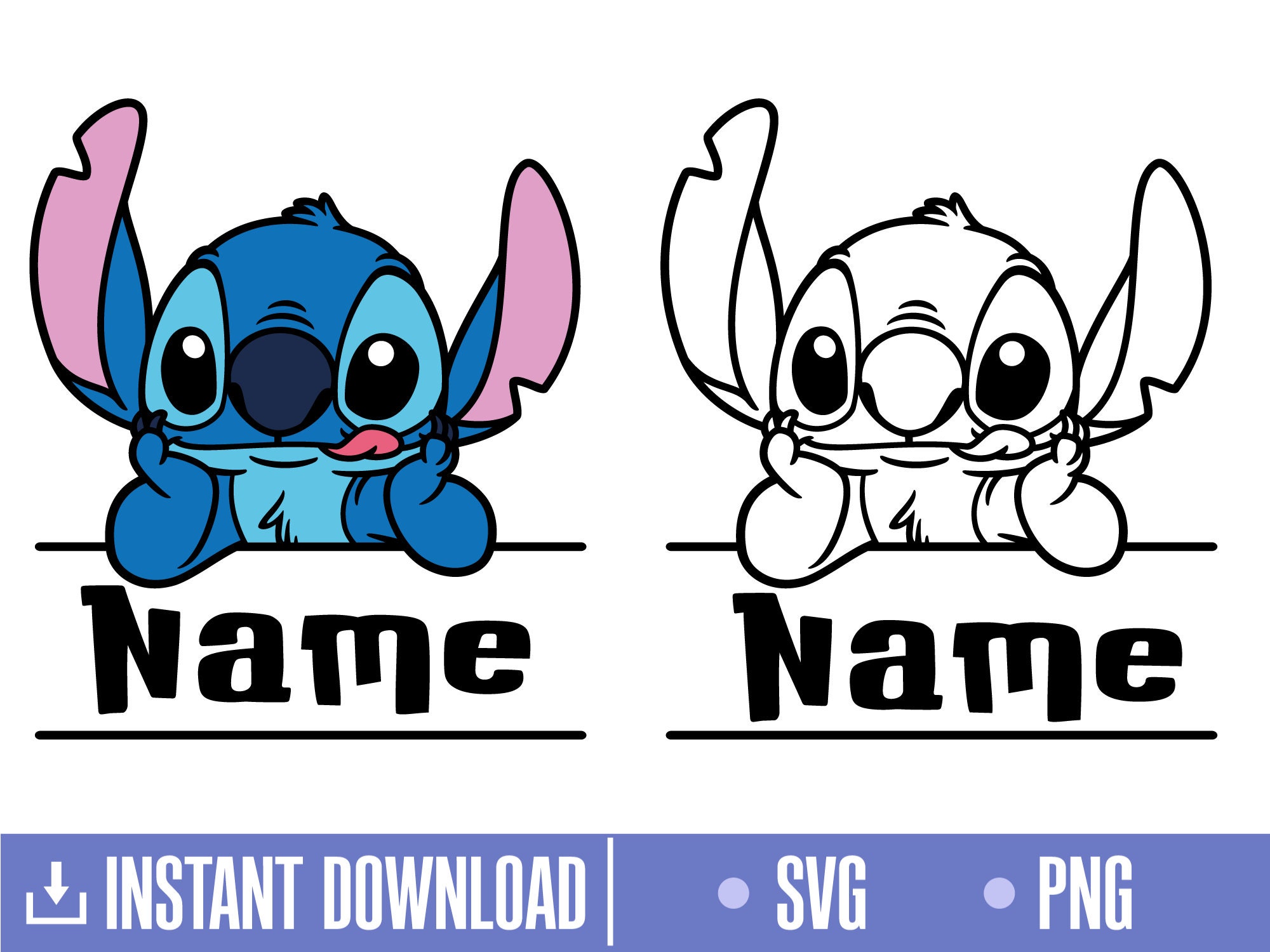 Stitch Svg, Stitch Peeking SVG, Stitch Layered Svg, Cut files for ...