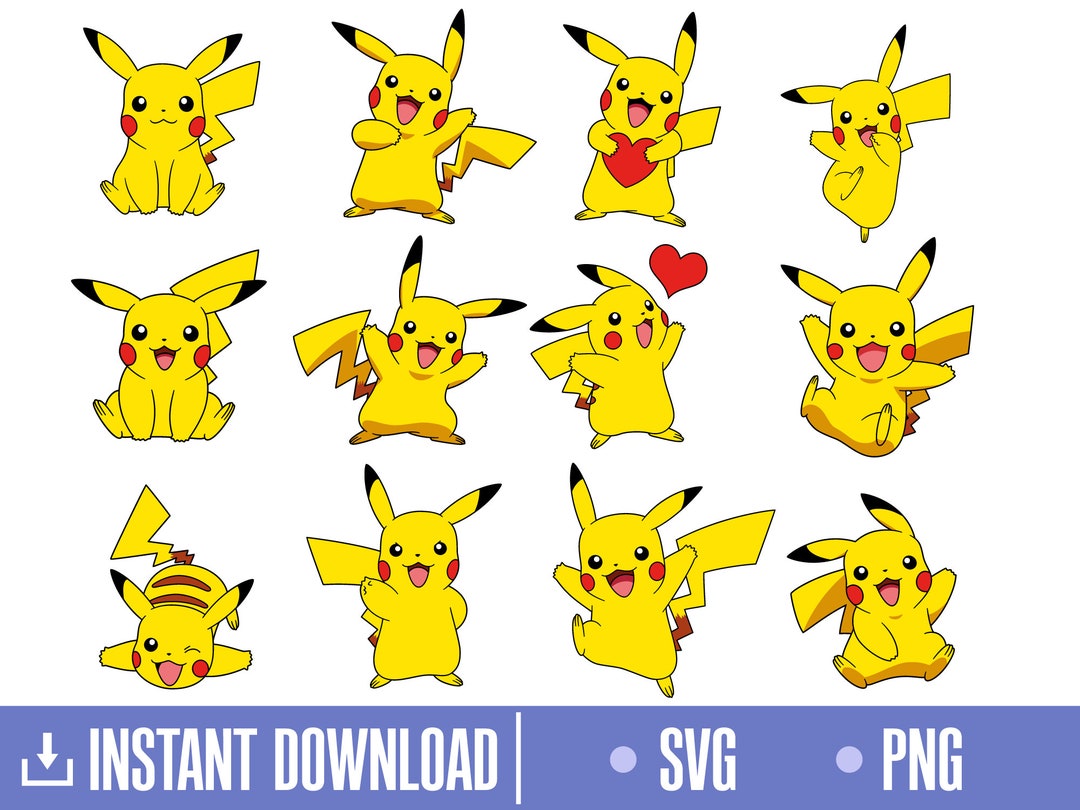 Poke Svg, Ball Svg, Pika Svg, Characters SVG, Cut Files for Cricut, Svg ...