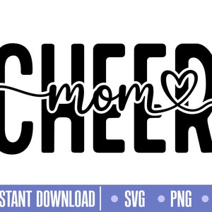 Cheer Mom Svg, Cheer Png, Svg, Dxf, Cut Files for Cricut and Silhouette ...